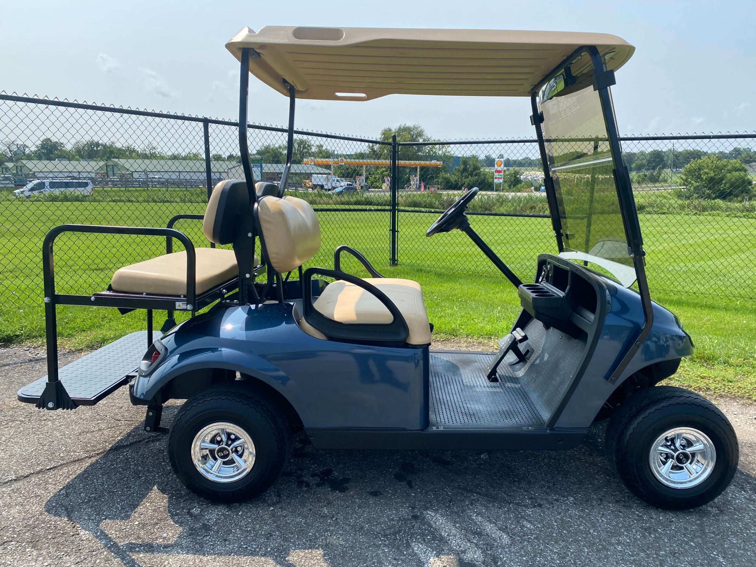 2018 E-Z GO TXT Gas 4P | Steel Blue - SS Carts